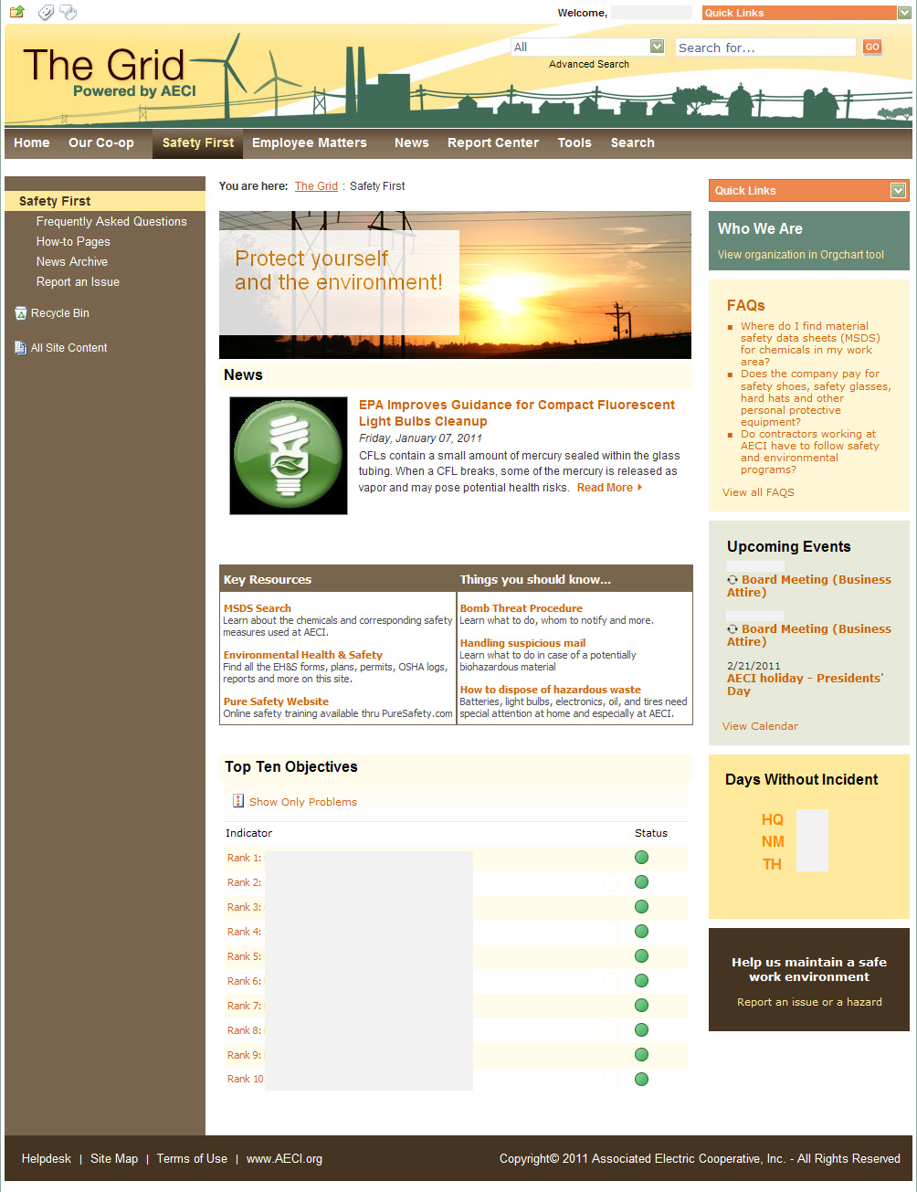 AECI Intranet Site, “The Grid” Launches – Savvy Technical Solutions